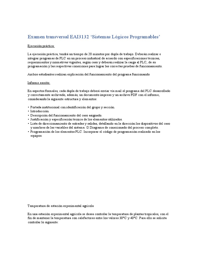 Caso 1 PLC | Descargar gratis PDF | Controlador lógico programable | Programa de computadora