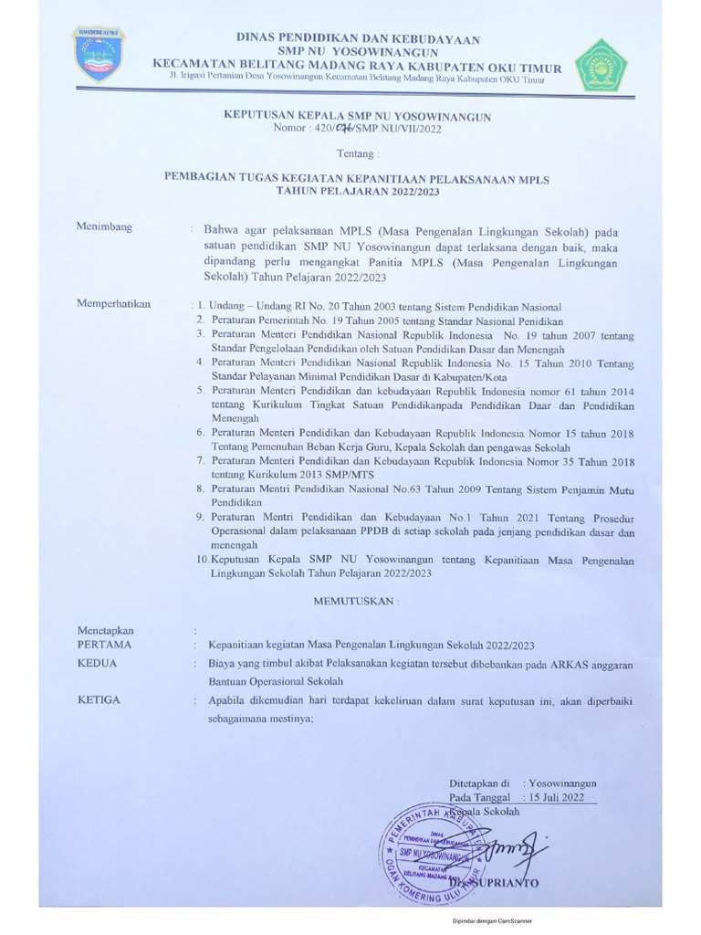 SK MPLS SMP Nu Tp. 2022-2023 | PDF