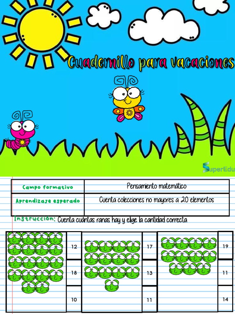 Cuadernillo para Vacaciones de Abril 2022 SUPEREDU | PDF