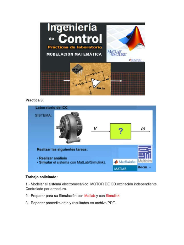 Practica 3 de Ingenieria de Control Clasico | PDF | Inductor | Corriente eléctrica