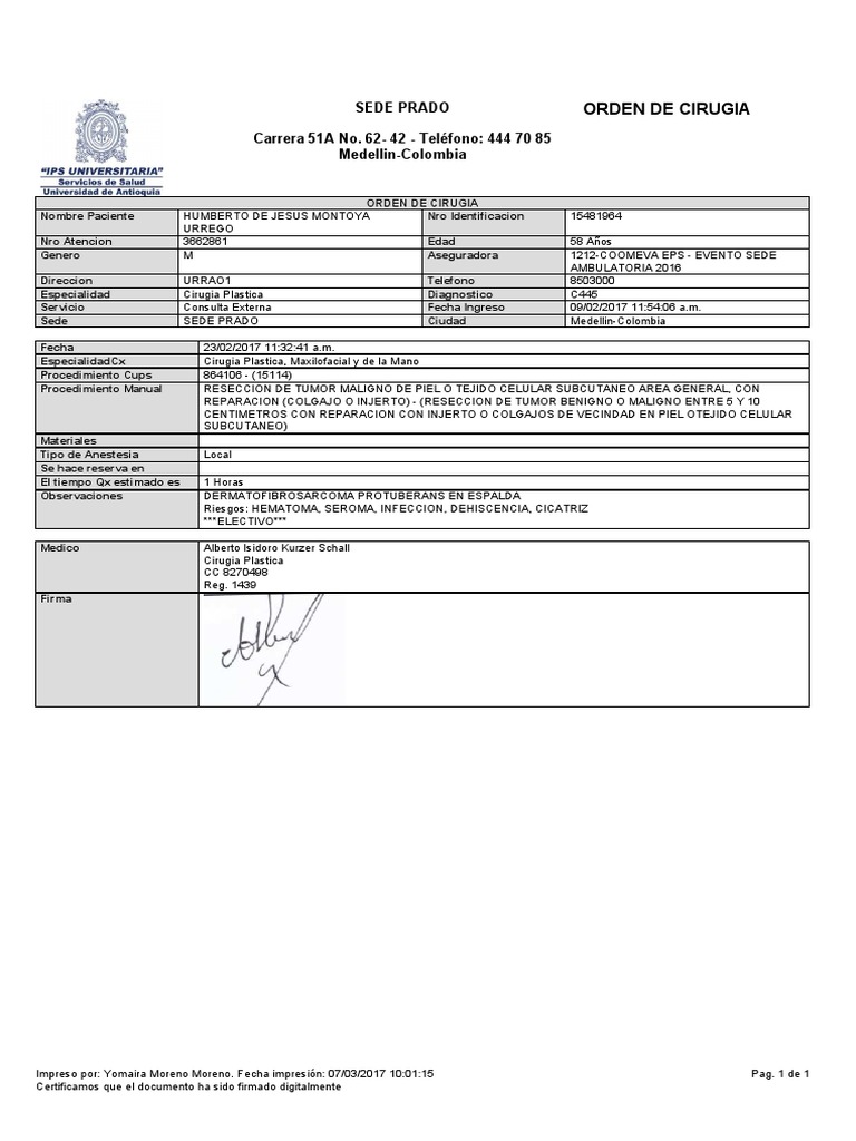 Orden de Cirugia | PDF