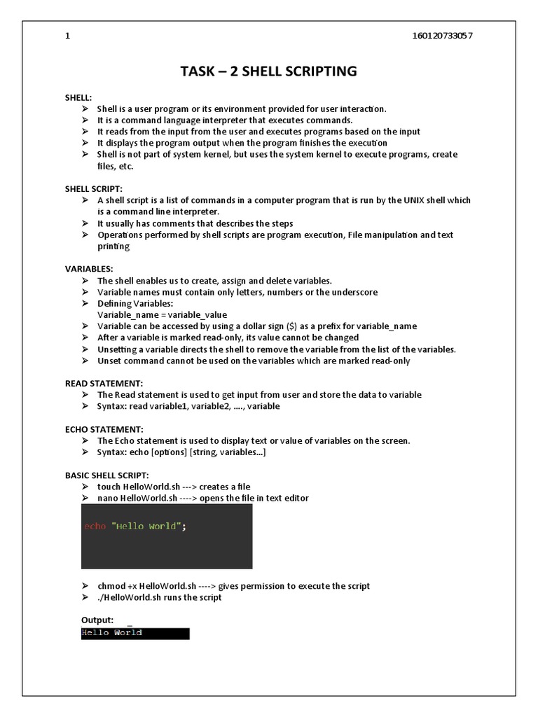Task 2 | PDF | Shell (Computing) | Computer Programming