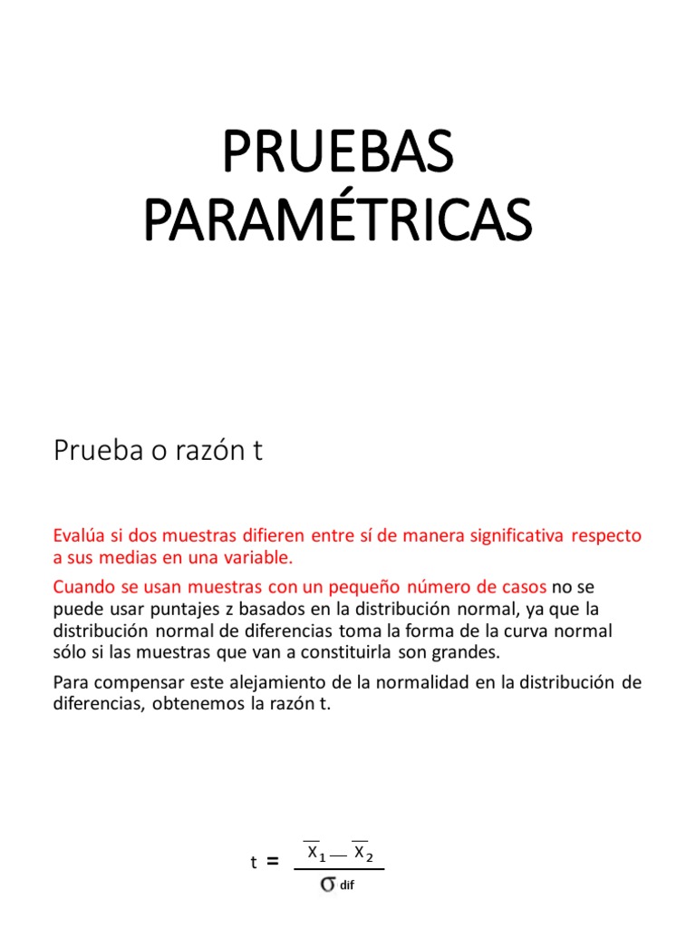 Pruebas Paramétricas | PDF | Distribución normal | Desviación Estándar