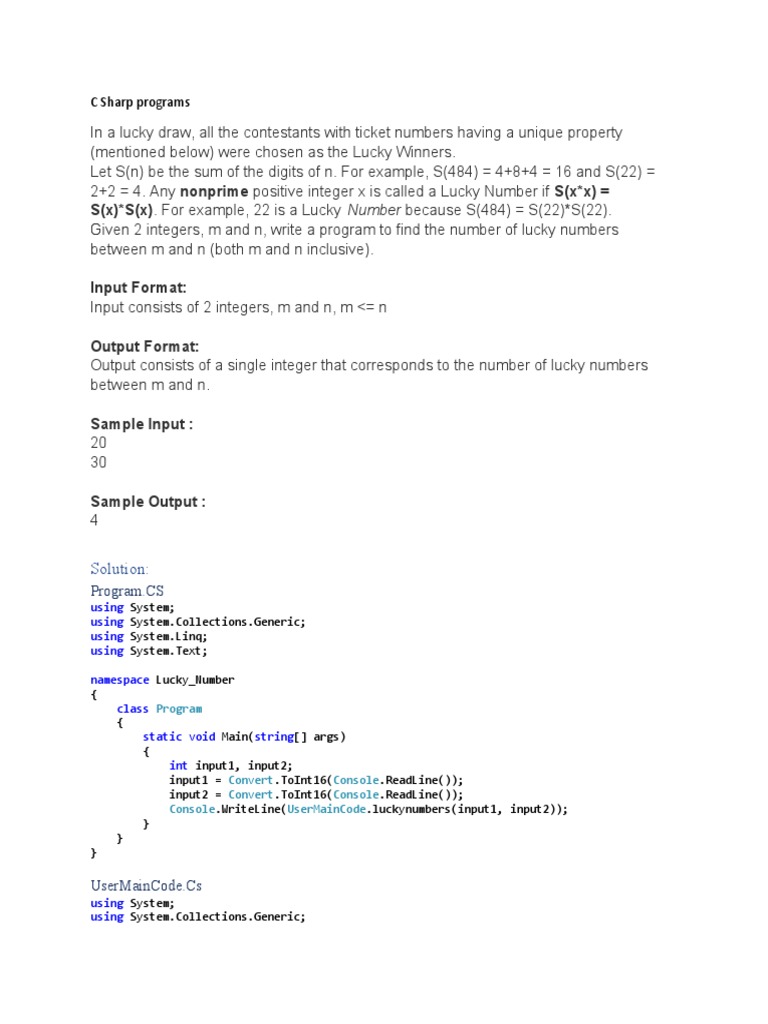 C Sharp Programs | PDF | C Sharp (Programming Language) | Programming C Sharp Programs | PDF | C Sharp (Programming Language) | Programming