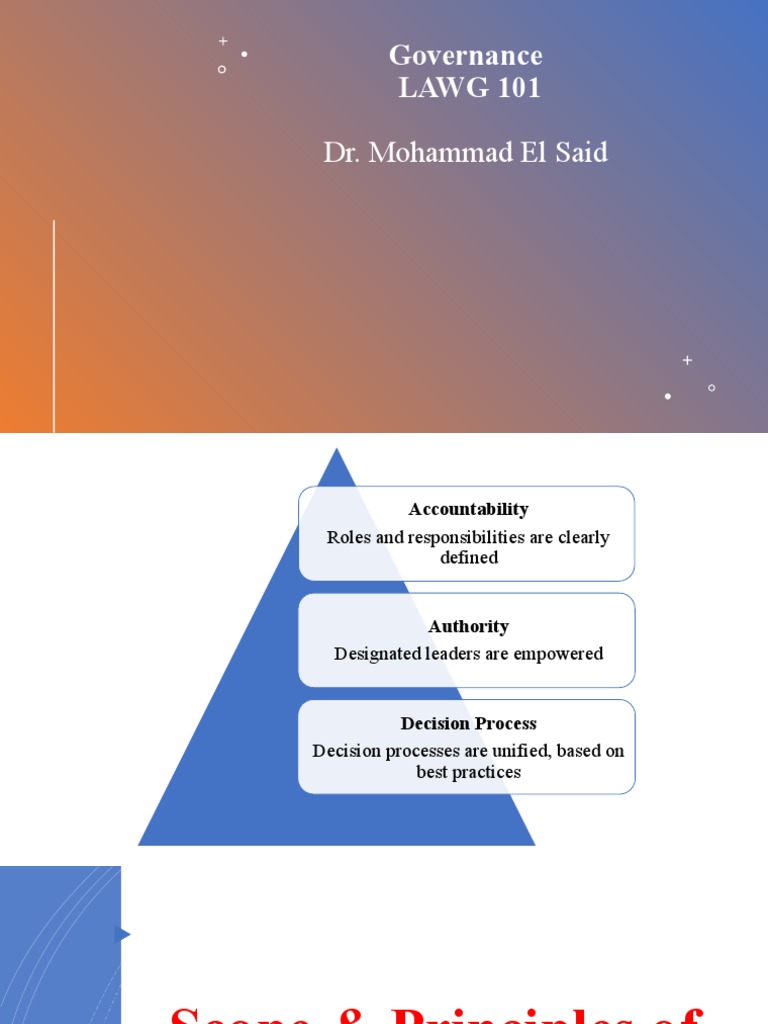 Governance Week (8) Lecture 1 | PDF | Governance | Policy