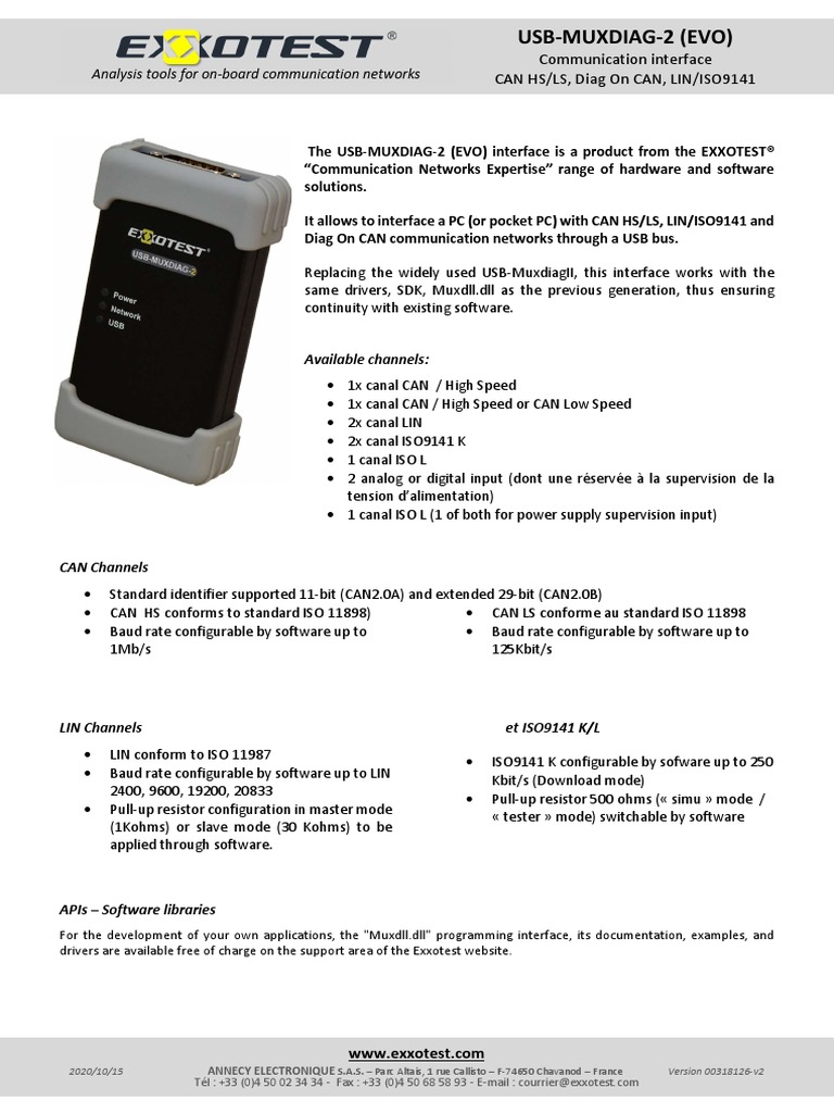 FT USB-Muxdiag-2 EVO EN | PDF | Usb | Computer Hardware