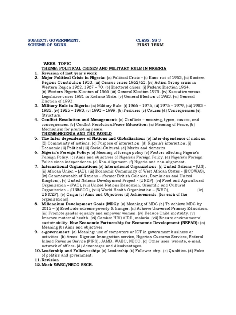 Government Ss3 Ist Term Note Edited Pic | PDF | Government