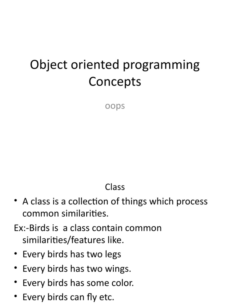 Object Oriented Programming Concepts Pdf Programming Constructor Object Oriented Programming