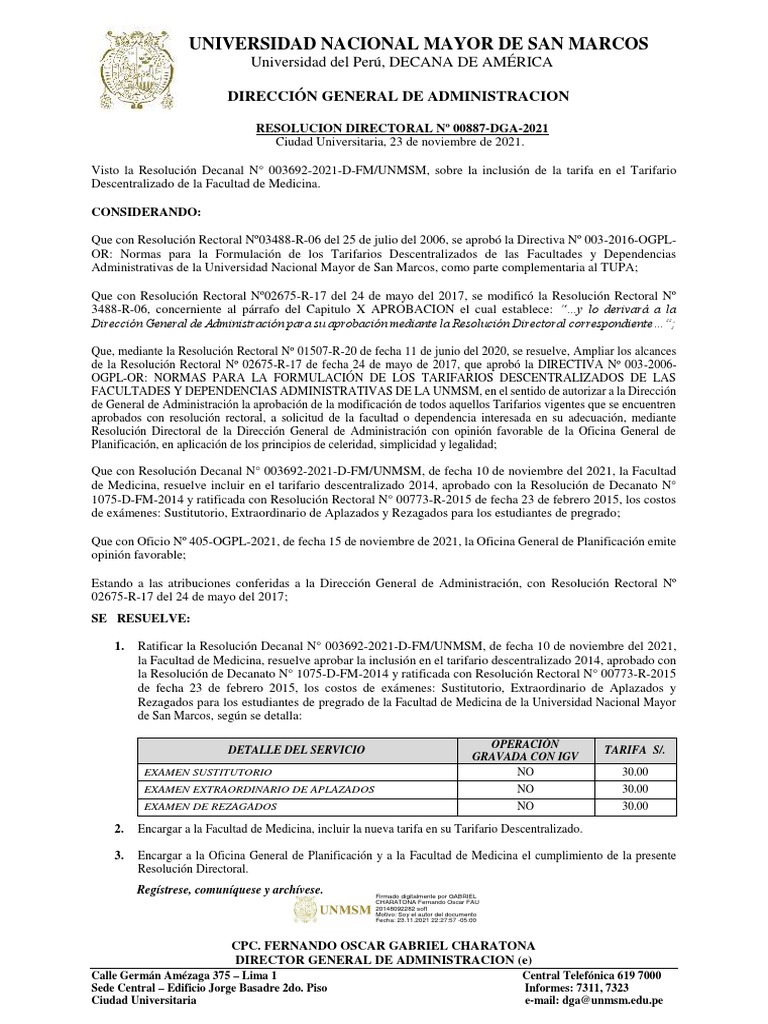 Resolucion Directoral-00887-Dga-2021 | PDF | Tecnología