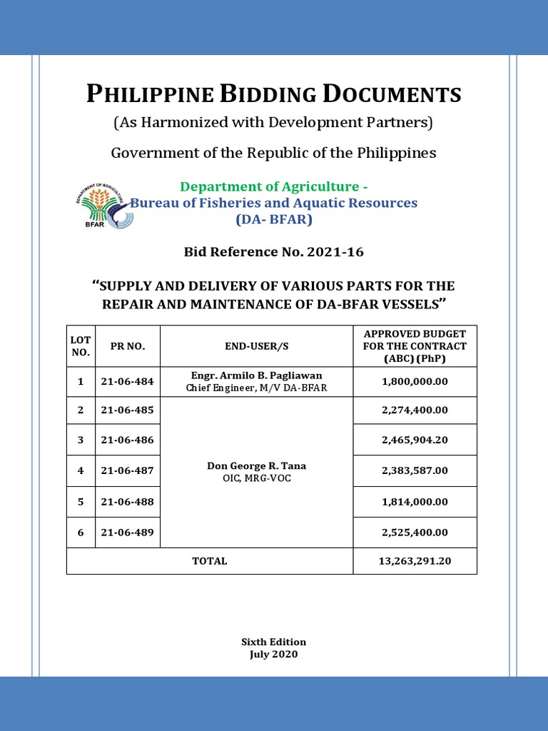 2021 16 Bid Document | PDF | Procurement | Specification (Technical ...
