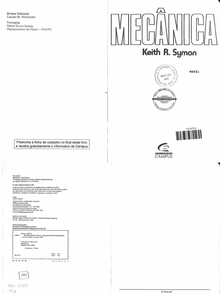 Mecanica Classica Keith R Symon | PDF