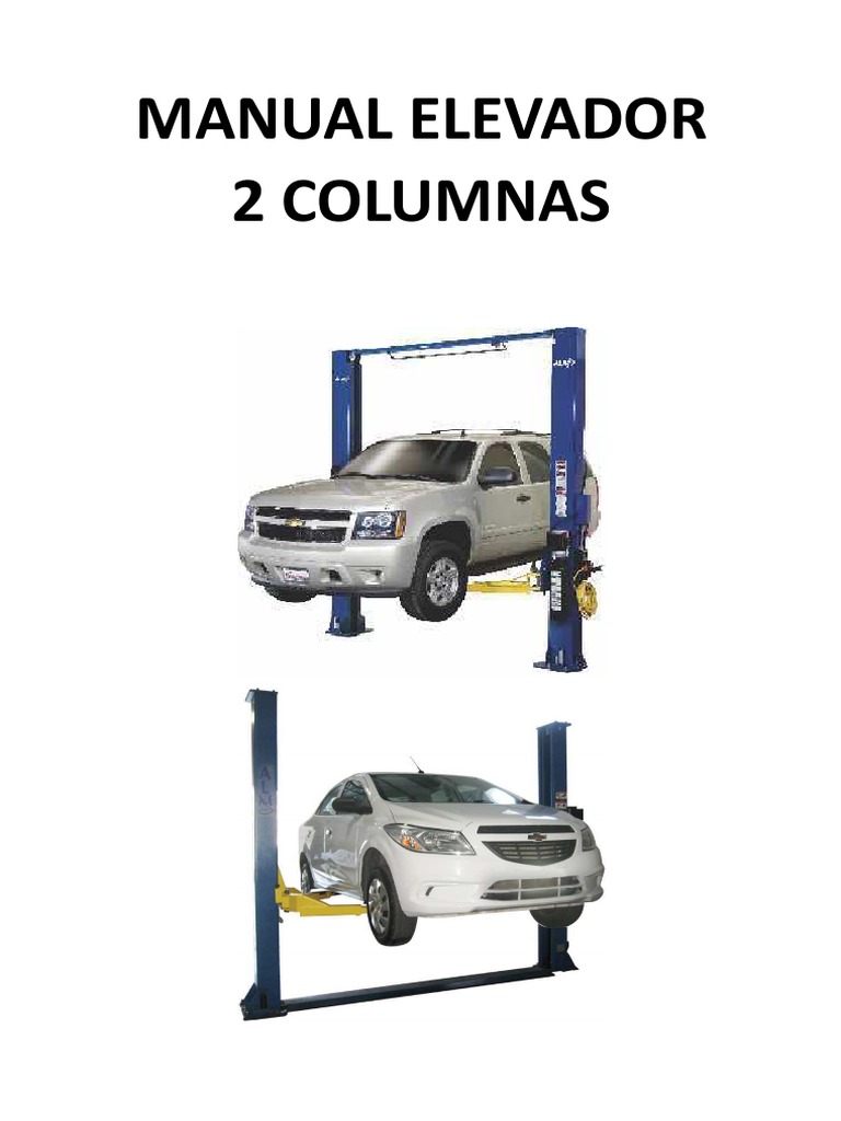 Manual Elevador 2 Columnas | PDF | Perforar | Ascensor