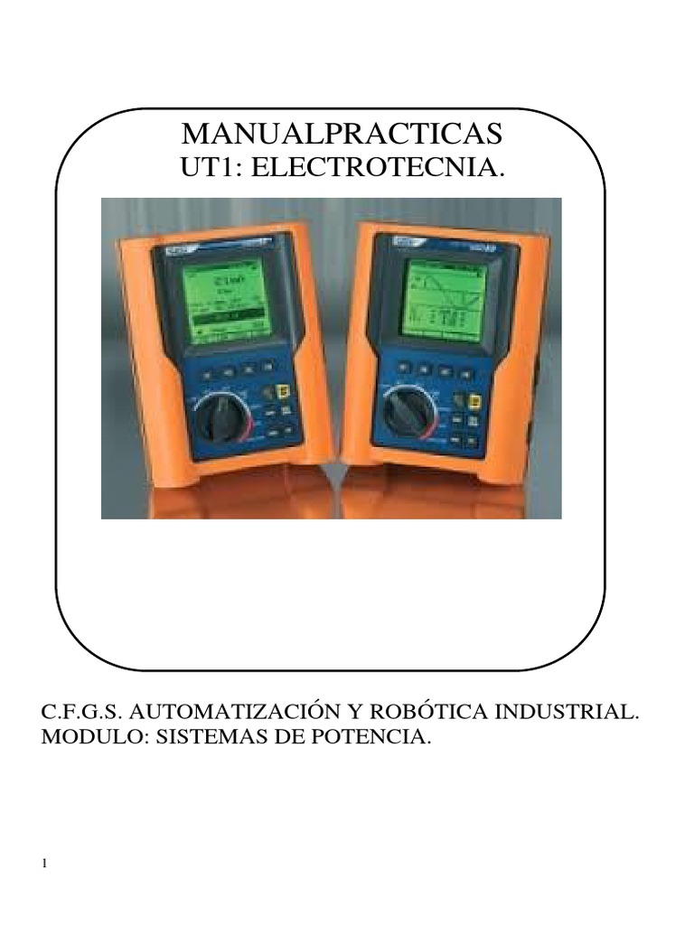 Ut - 1 - Manual de Practicas | PDF | Resistencia Eléctrica y ...