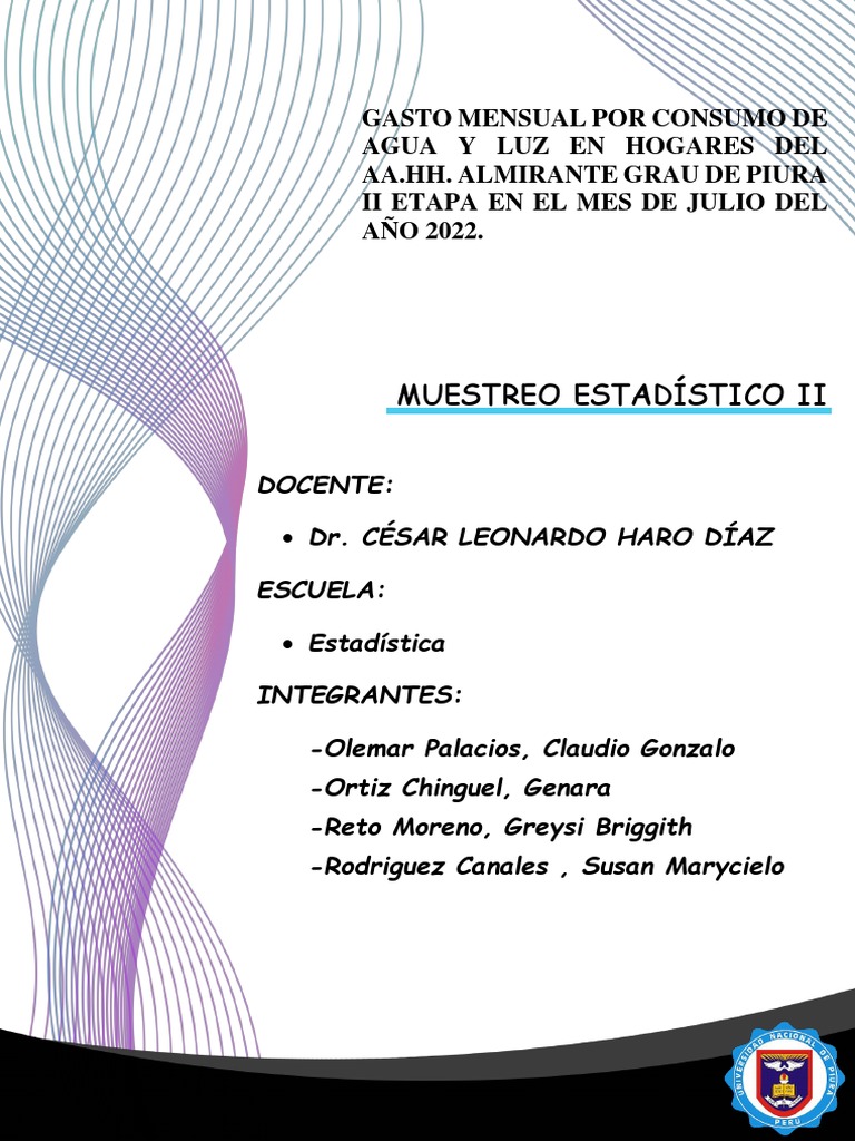 Trabajo Final de Muestreo II (Original) | PDF | Muestreo (Estadísticas) | Métodos de evaluación