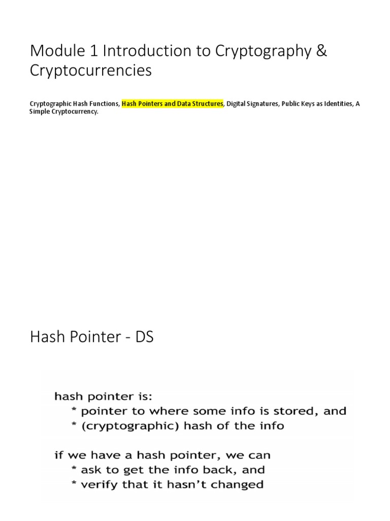 Hash Pointers | PDF
