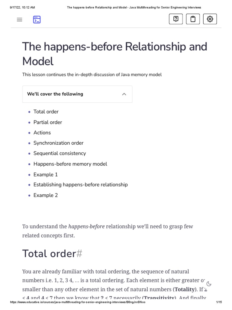 3.the Happens-Before Relationship and Model - Java Multithreading For ...