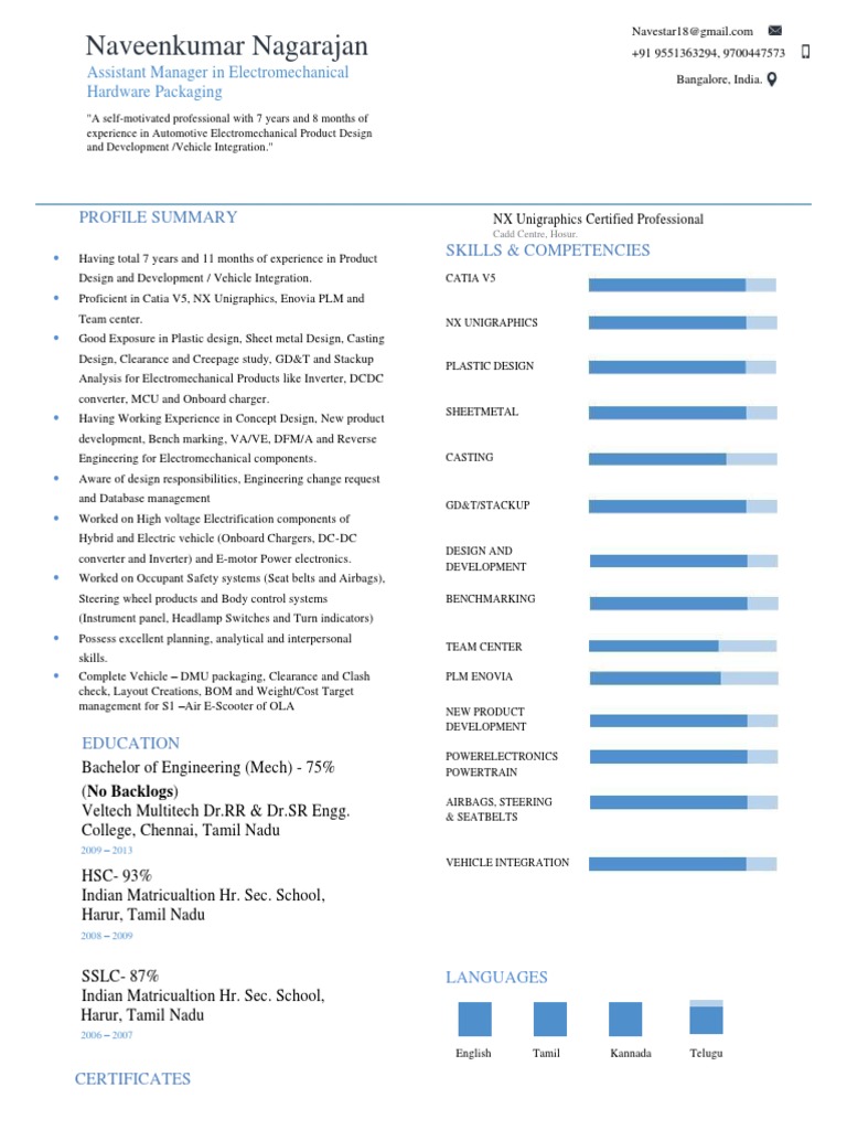 Naveen Resume Pdf Pdf Airbag Ford Motor Company