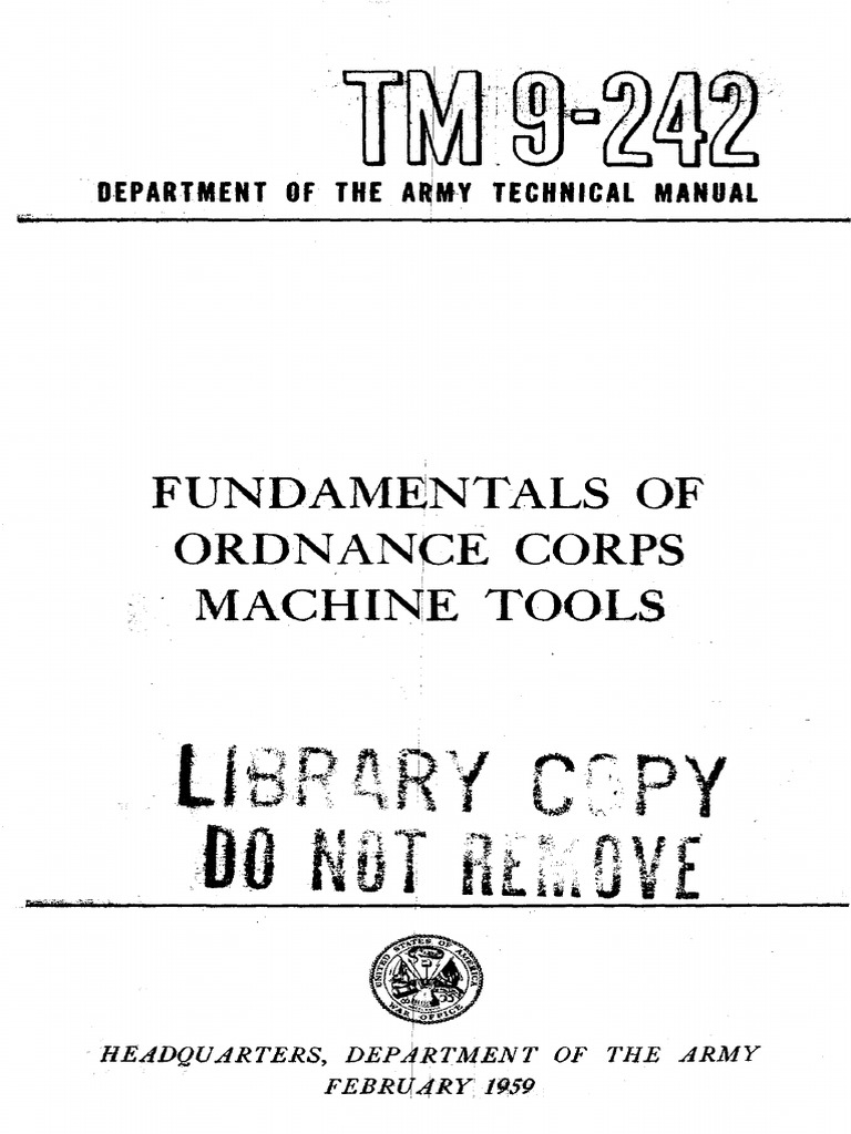 TM 9-242 Ordnance Tools | PDF | Grinding (Abrasive Cutting) | Drill