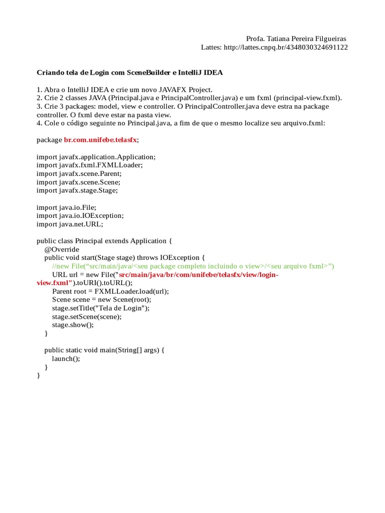 SceneBuilder Login | PDF | Java (Programming Language) | Object Oriented Programming