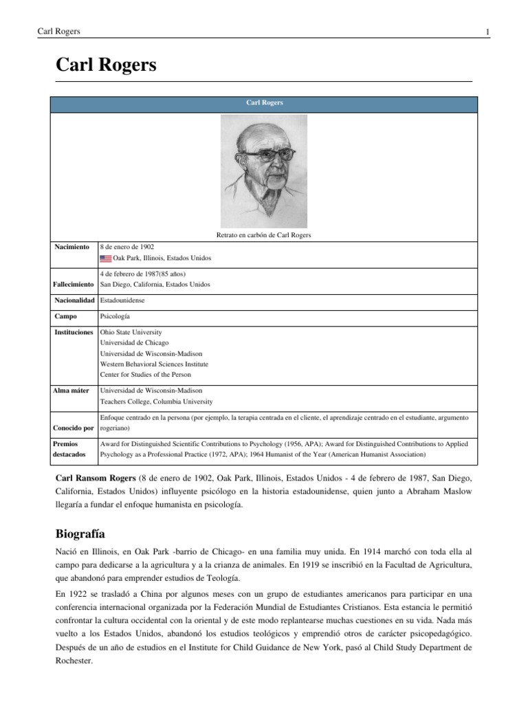 Carl Rogers | PDF | Salud mental | Psicologia POSITIVA