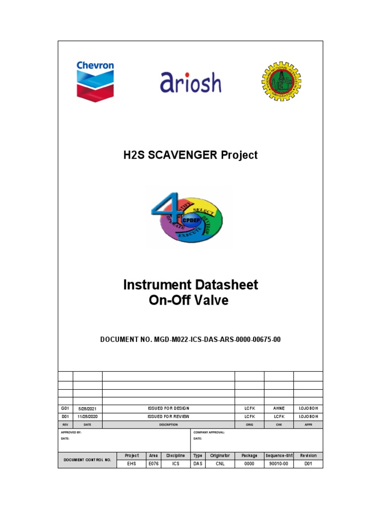 Instrument Datasheet for Engineers | PDF | Valve | Gas Technologies