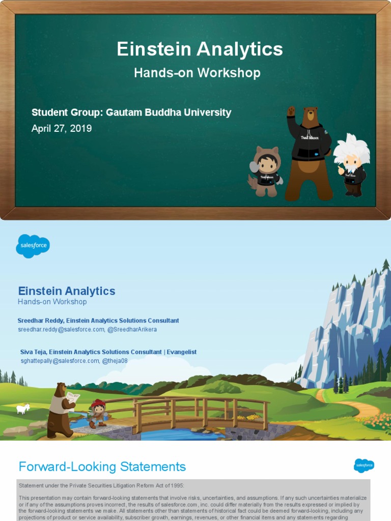 Hands-On Workshop - Einstein Analytics | PDF | Data Analysis | Analytics