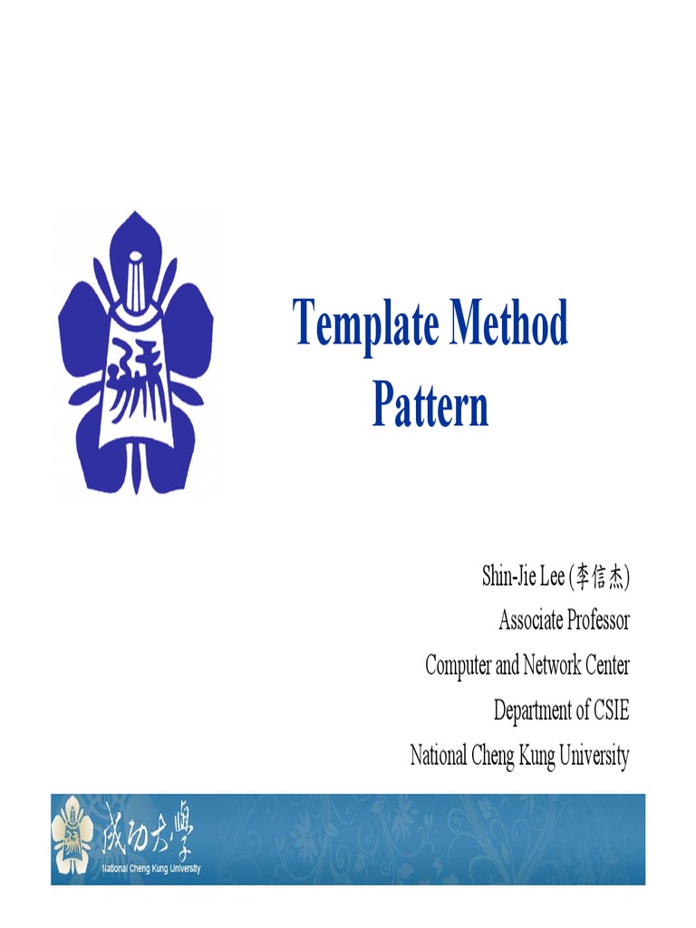 Template Method Pattern Pdf Class Computer Programming Method Computer Programming 