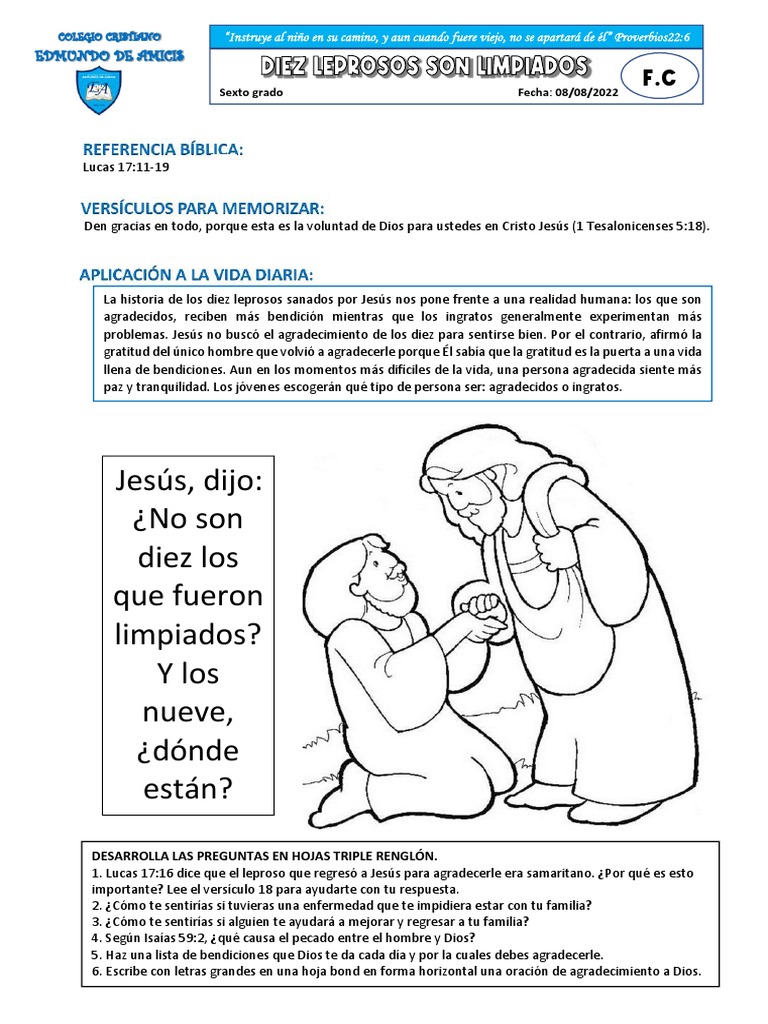 10 Leprosos | PDF | Jesús