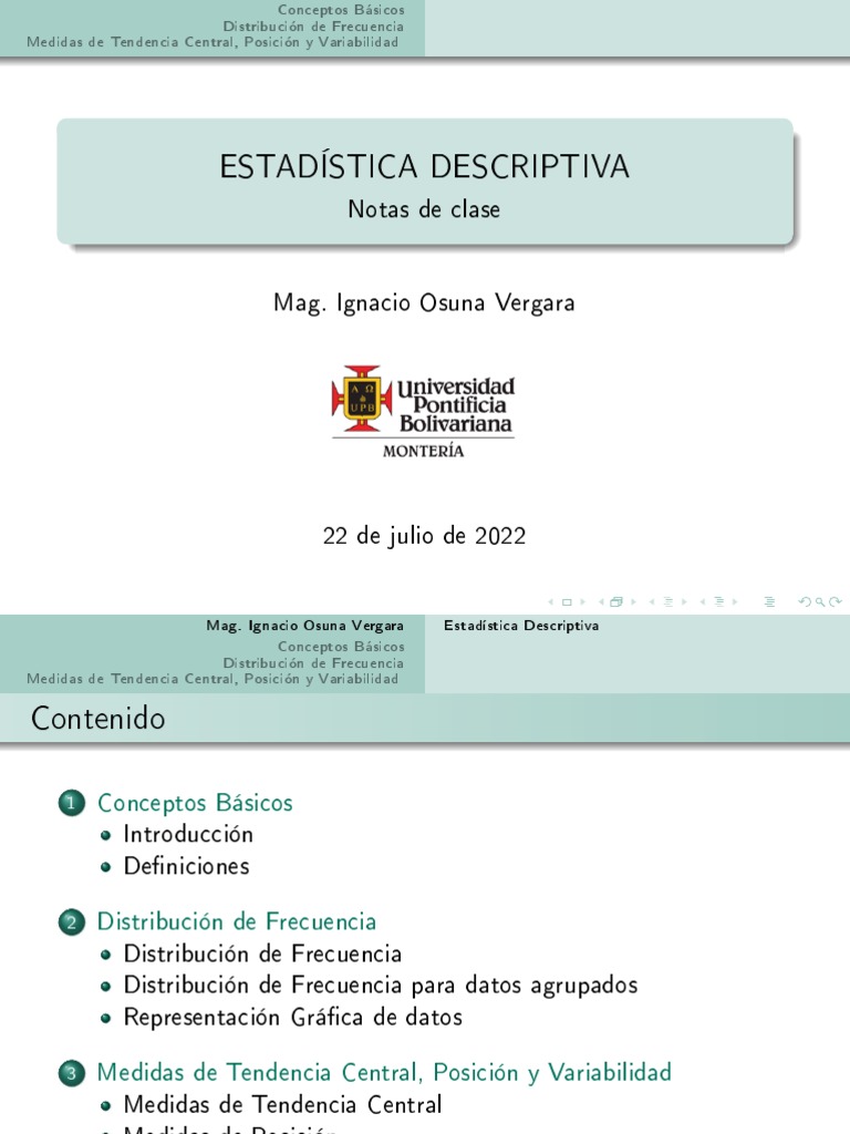 Estadistica Descriptiva | PDF | Cuantil | Estadísticas descriptivas