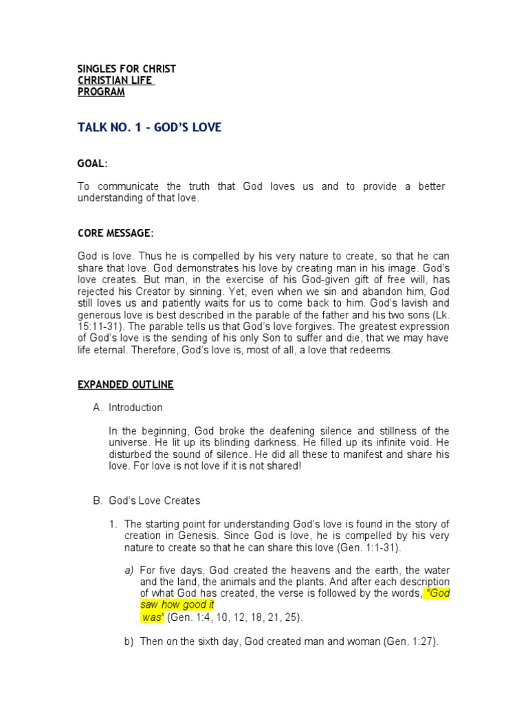 Understanding God's Love in Creation | PDF | Book Of Genesis | God