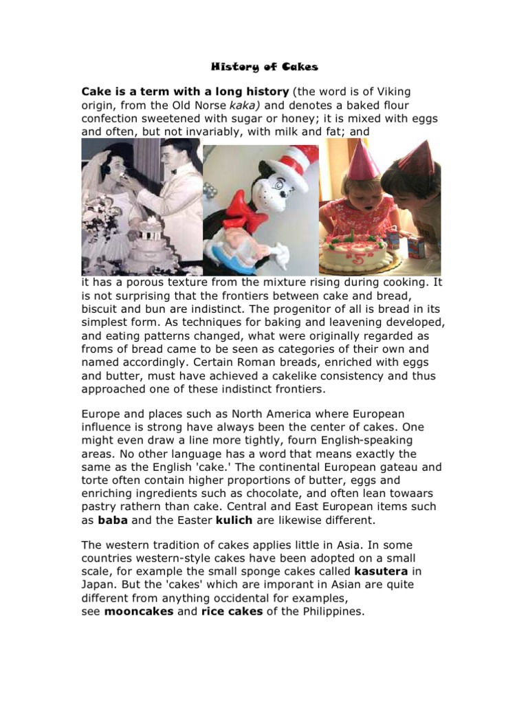 History of Cake in the Philippines | PDF | Social Science | Art