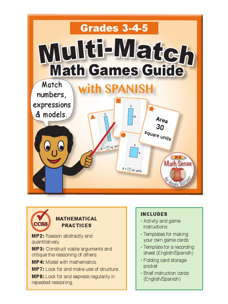 Multi-Match Multi-Match: Math Math Games Games Guide Guide | PDF | Area ...