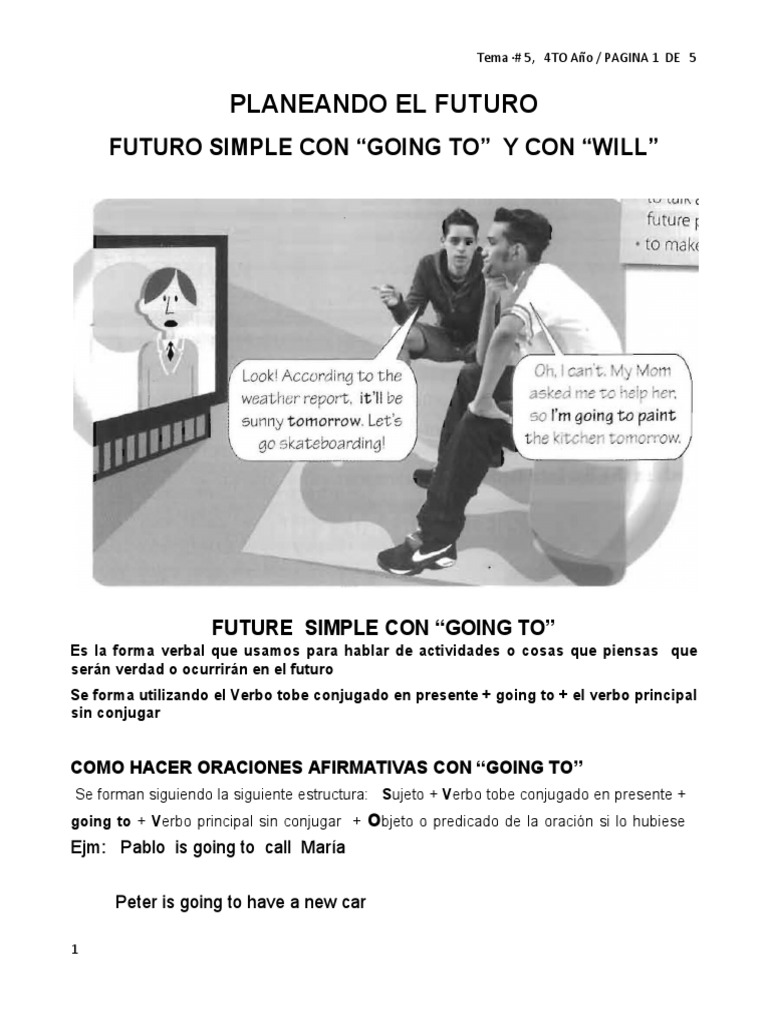 Formas de expresar el futuro simple en inglés | PDF | Verbo | Predicado ...