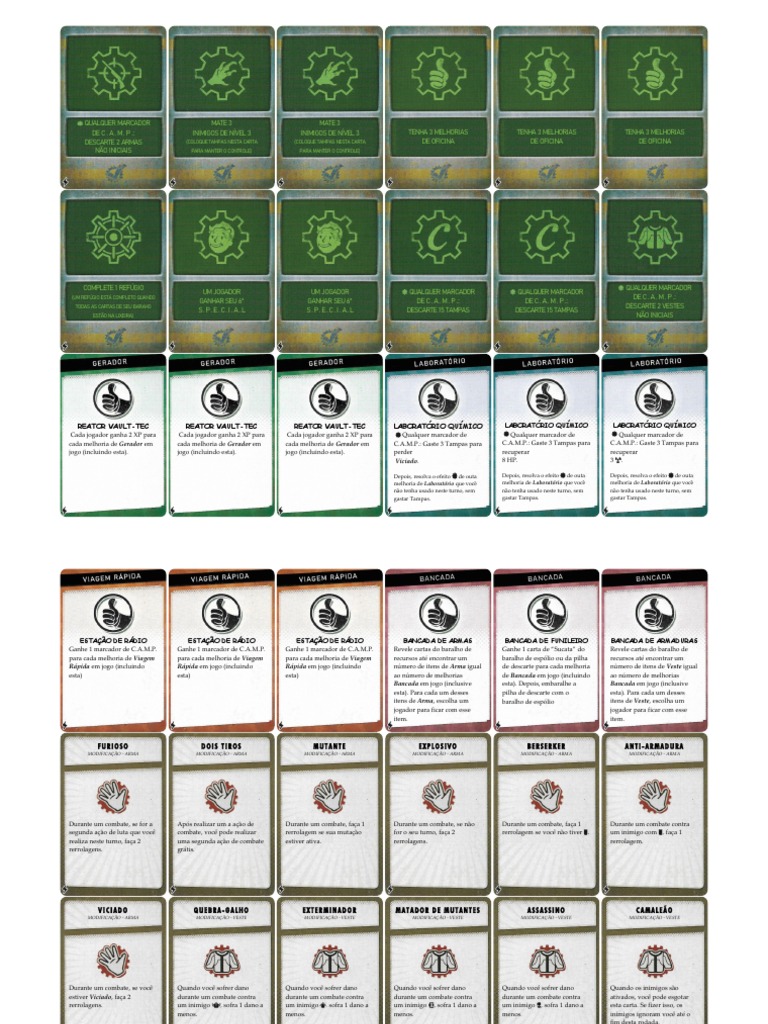 Fallout Atomic Bond Cartas Traduzidas v3 181466 | PDF