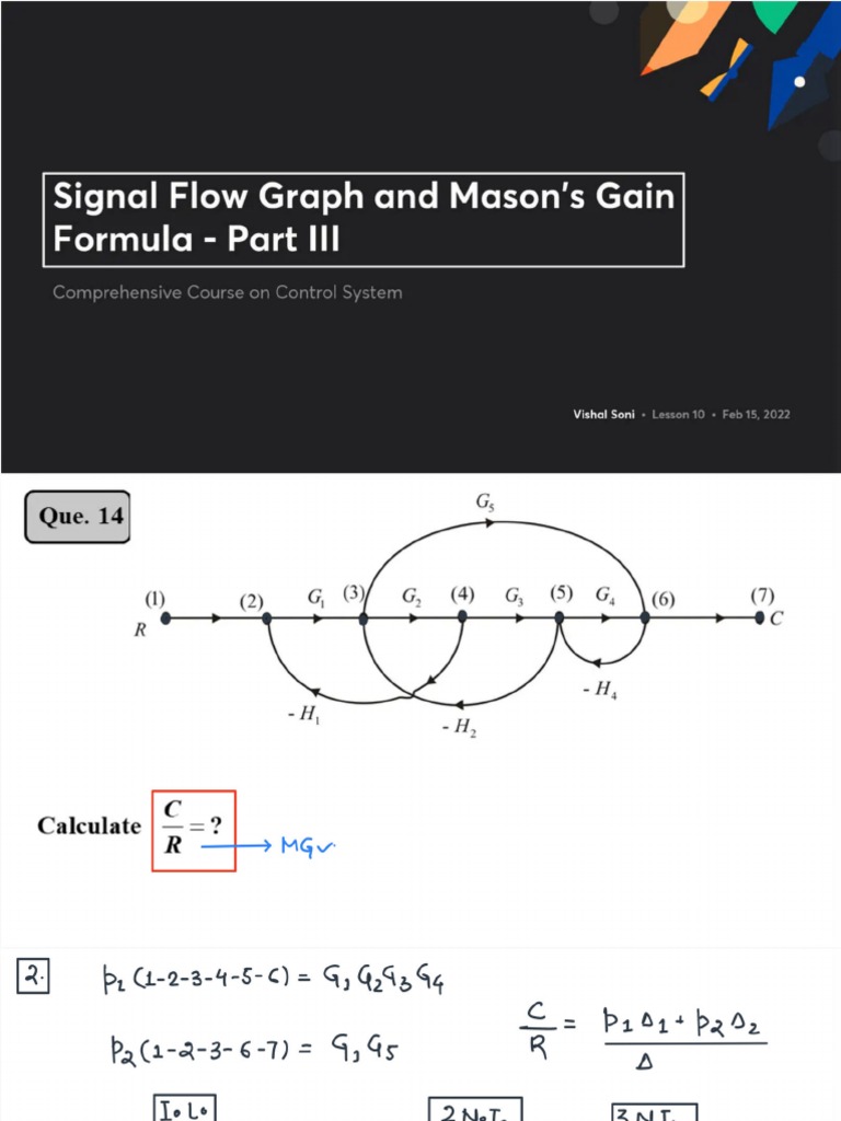 9.signal Flow Graph and Masons Gain Formula Part III With Anno | PDF
