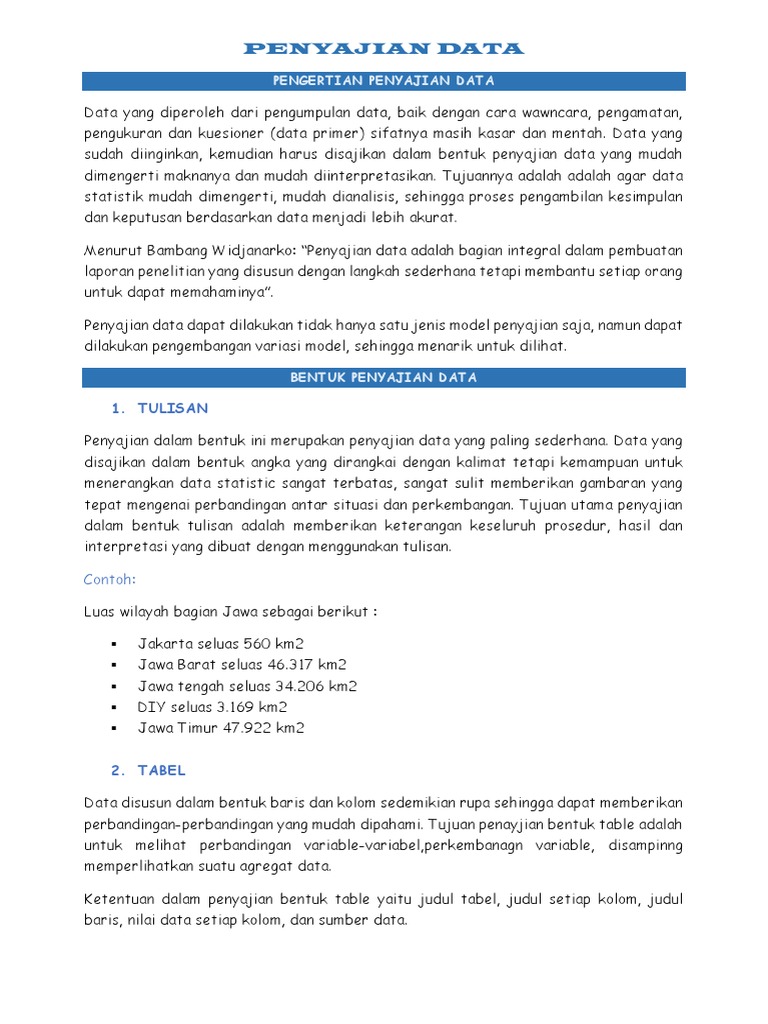 Penyajian Data | PDF