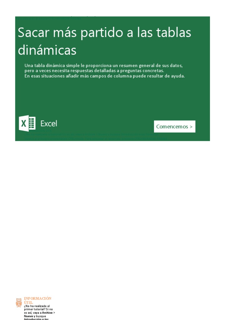 5 - Tutorial Tablas Dinámicas 2da Parte | PDF | Arco iris