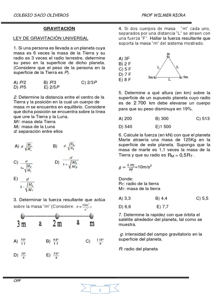 OLIMPIADAS | PDF | Masa | Orbita