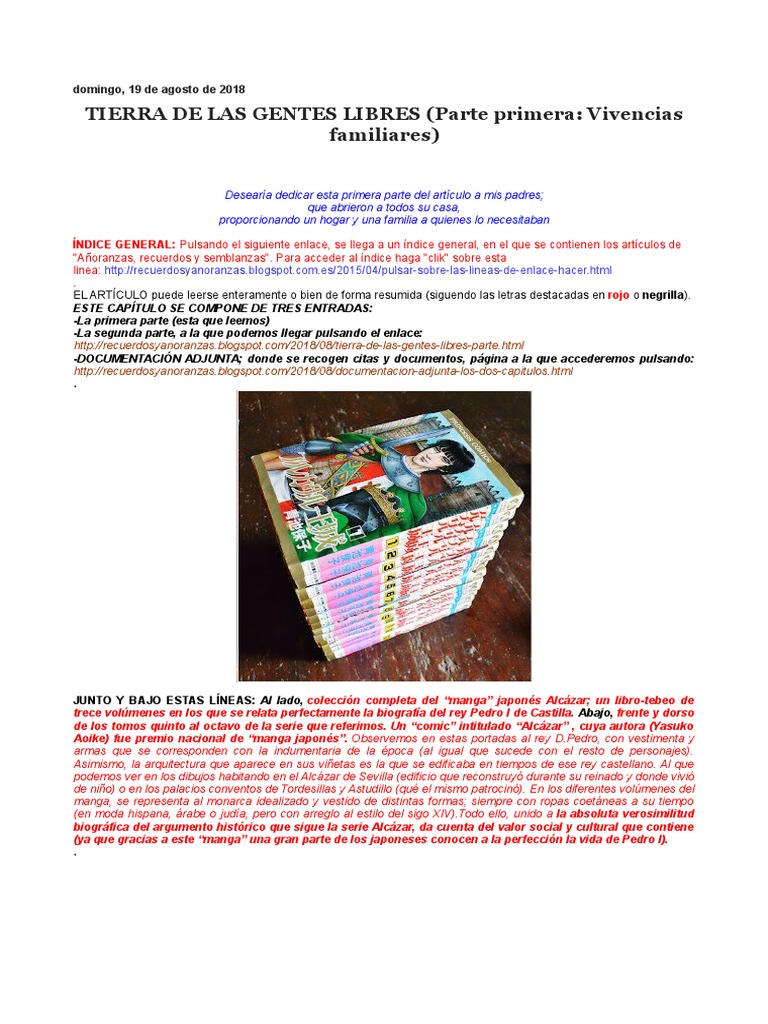 Añoranzas 13 Tierra de Gentes Libres 3 Partes. Angel Gómez-Morán ...