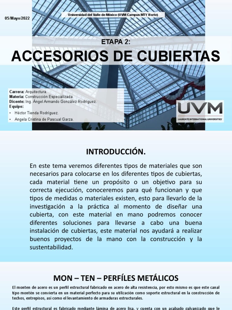 Etapa 2 - Accesorios de Cubiertas | PDF | Techo | Tornillo