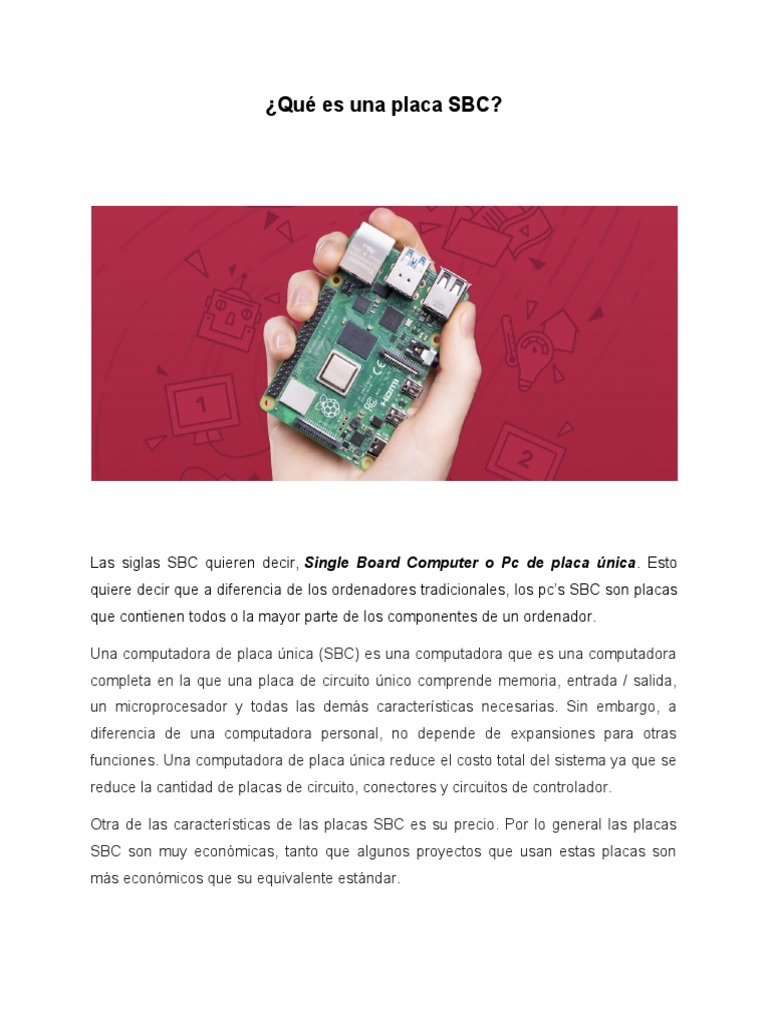 Qué Es Una Placa SBC 1.1 | PDF | USB | Hardware de la computadora