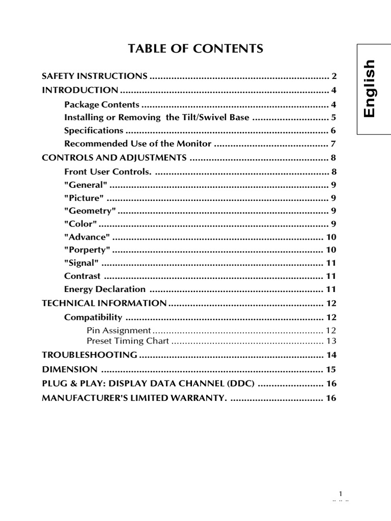 Sony Trinitron CRT Monitor Users Manual 289987 | PDF | Computer Monitor ...