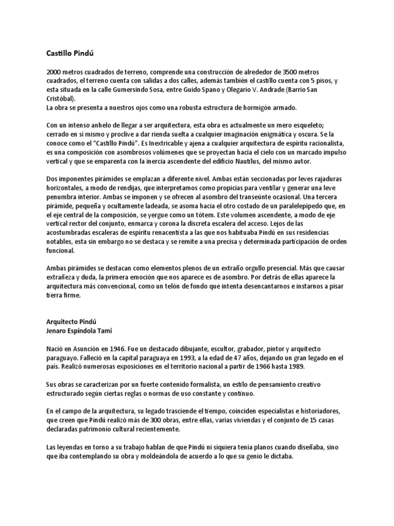 Castillo Pindú | PDF