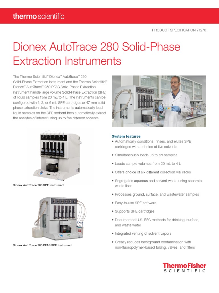 PS 71276 AutoTrace 280 Solid Phase Extraction Instrument PS71276 EN ...