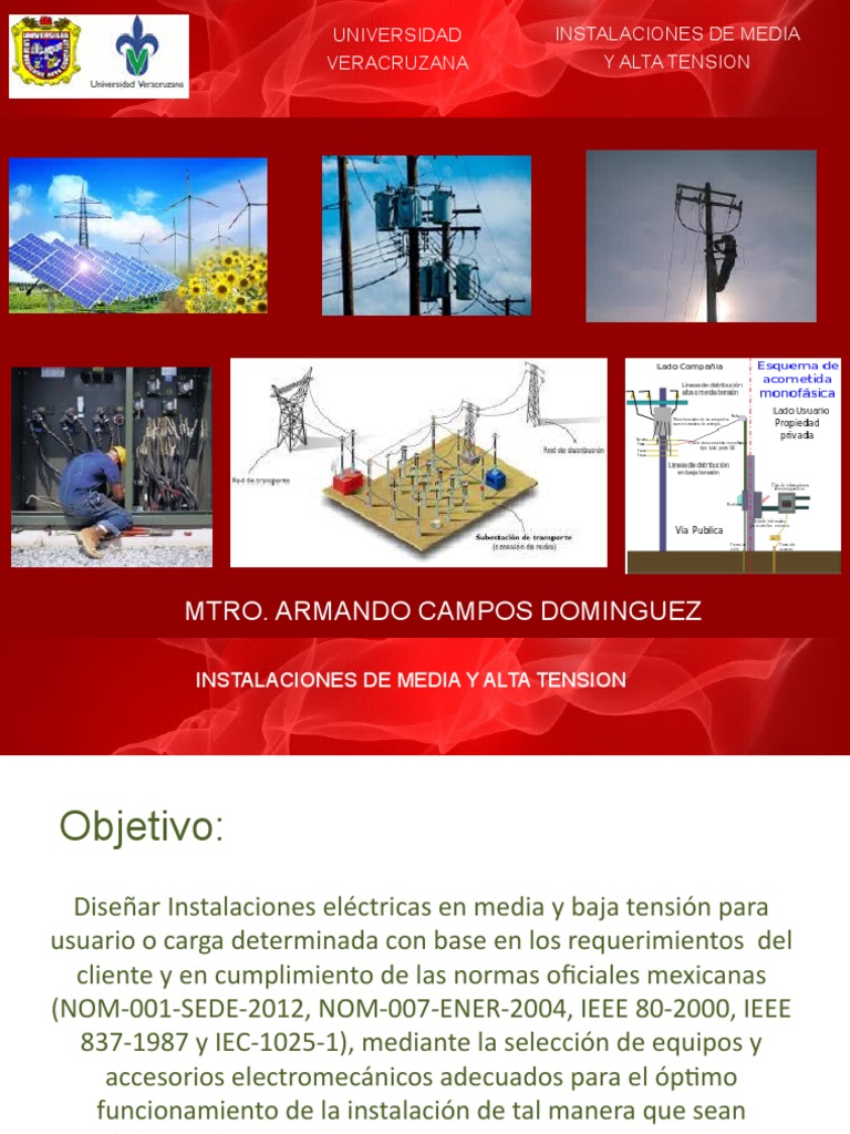 Diseño e implementación de instalaciones eléctricas de media y alta tensión según normas ...