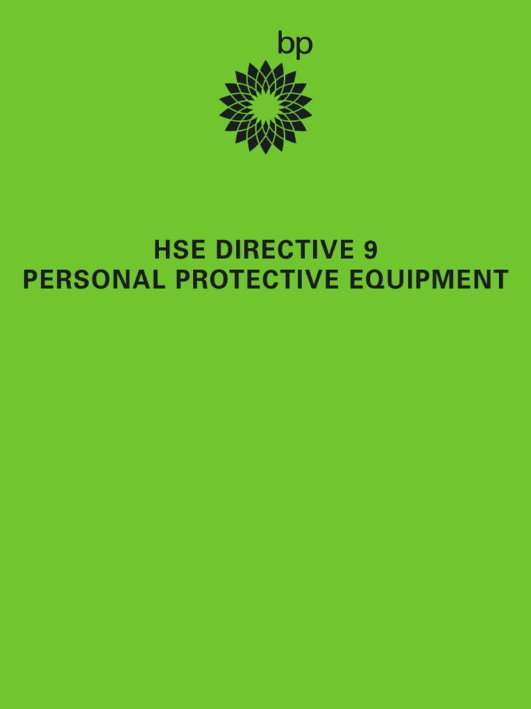 HSE Directive 9 Personal Protection Equipment | PDF | Personal ...