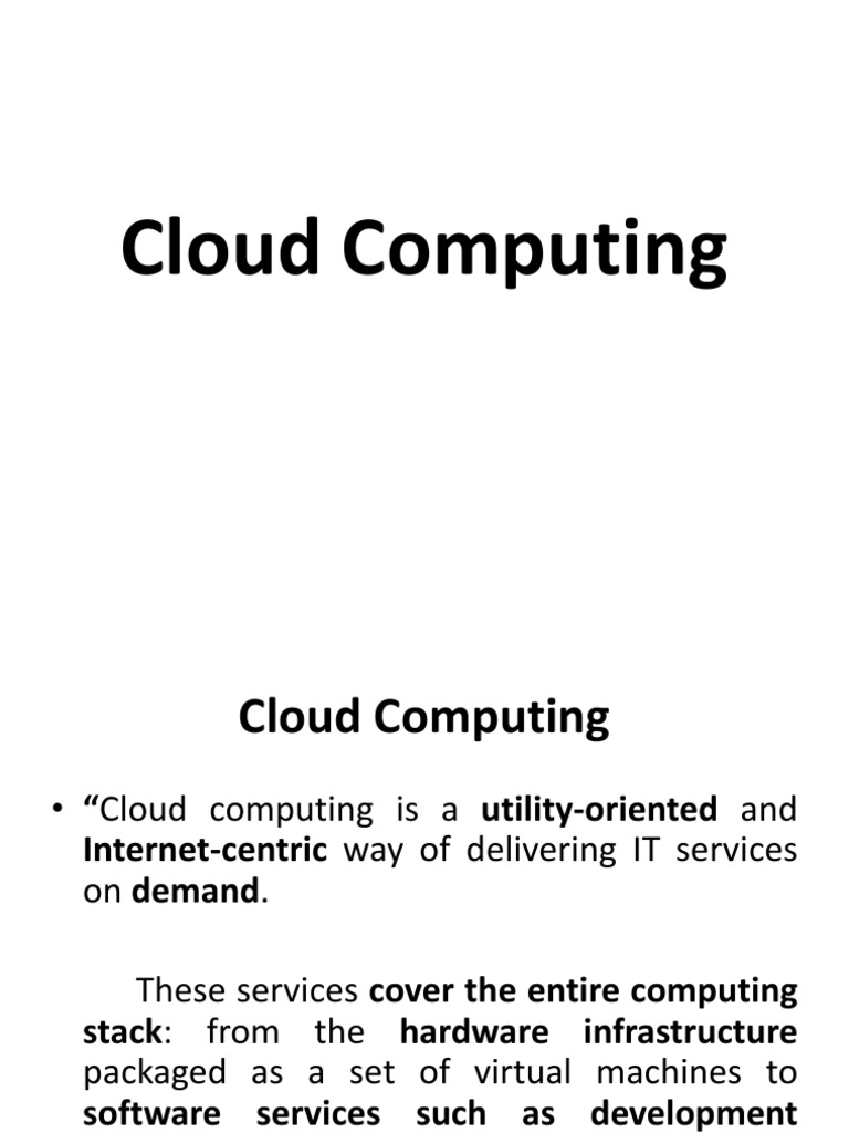 Lecture Slides 5 - Cloud Architecture and Type of Clouds | PDF | Cloud Computing | Software As A ...