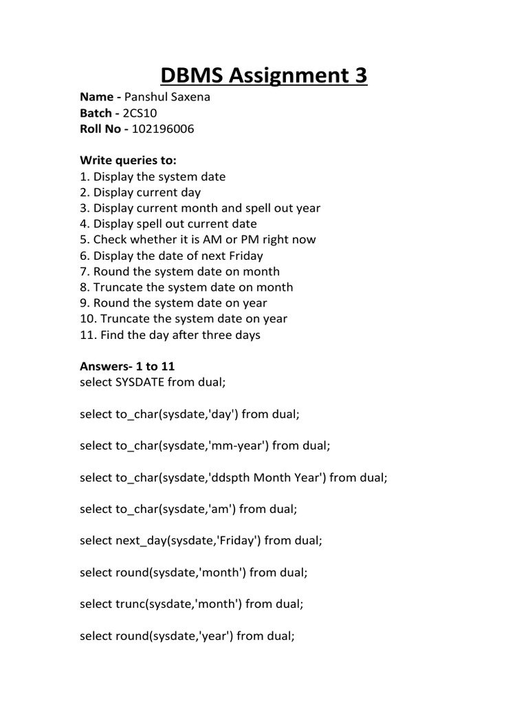 Dbms 3 | PDF | Data Management | Databases