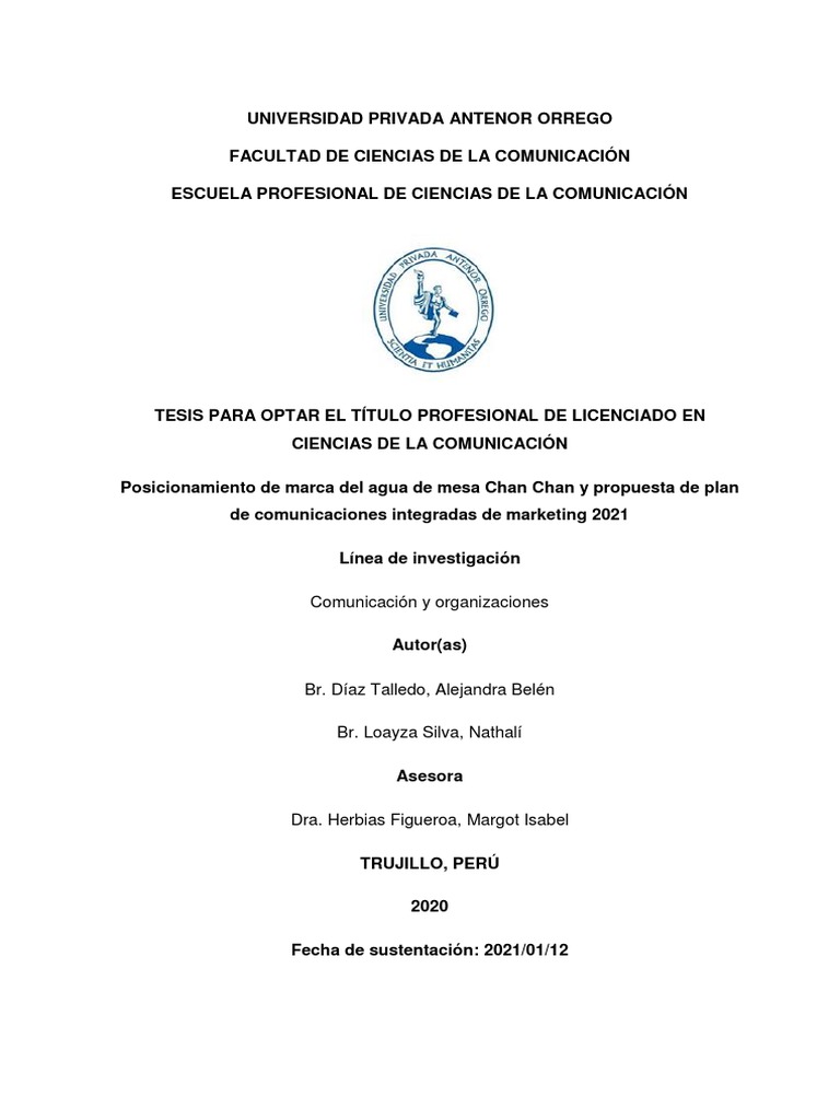 Tesis Upao | PDF | Marketing | Publicidad Tesis Upao | PDF | Marketing | Publicidad