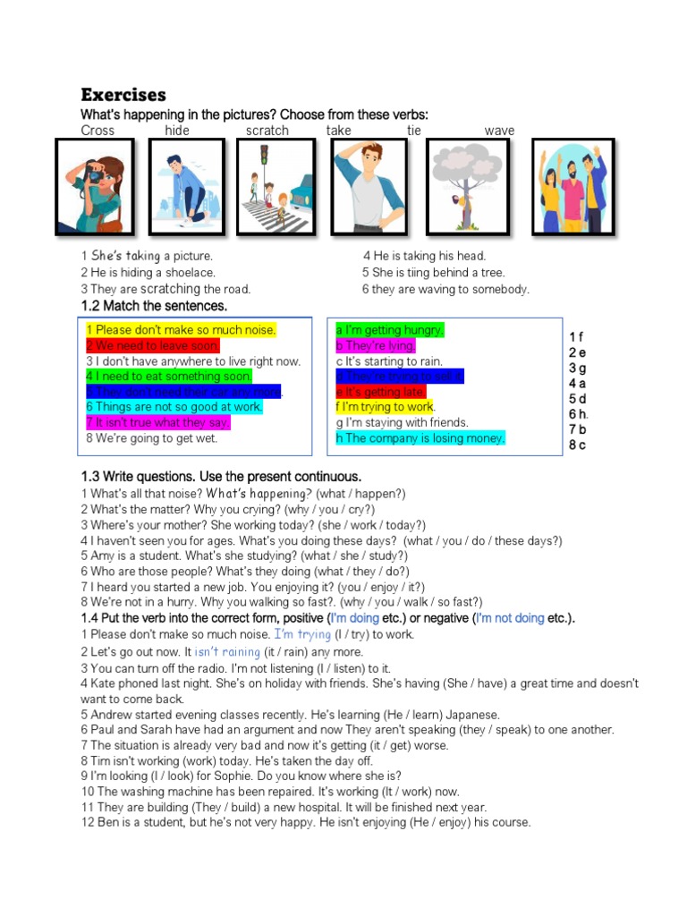 6.present Continuous | PDF